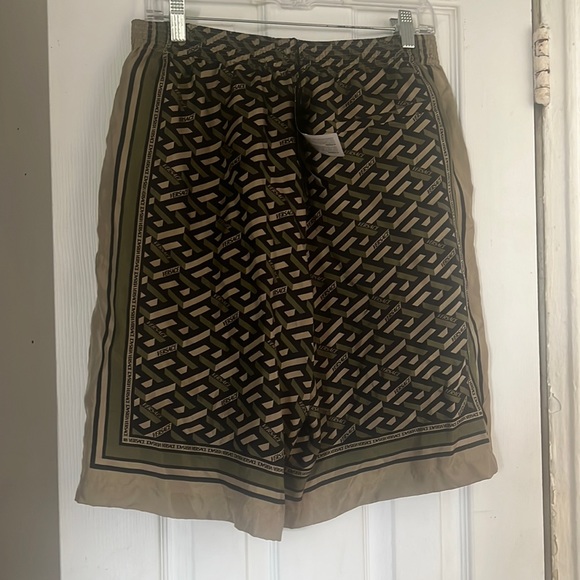 Versace | Shorts | Versace Monogram Foulard Print Silk Short | Poshmark